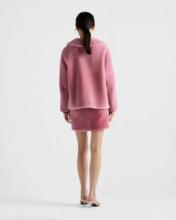 Prada Shearling Jacket - Begonia Pink | Editorialist